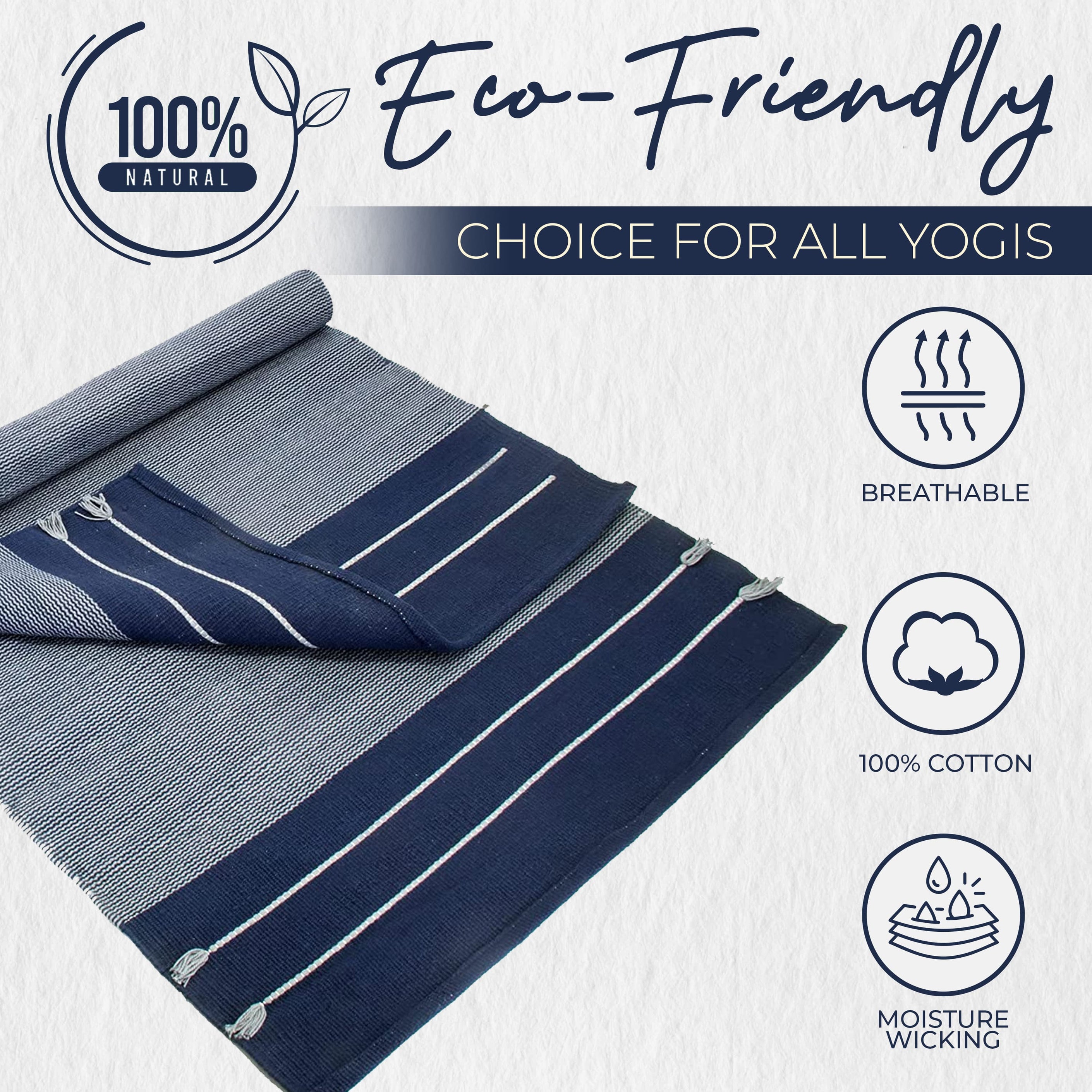 Organic Cotton Yoga Mat – Soft, Natural & Durable – Gayo